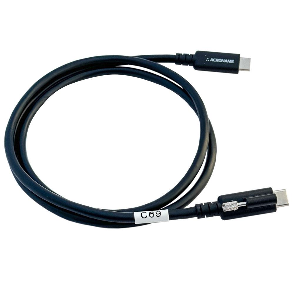 USB-C USB4 Coax Cable, Single Screw Locking, 40 Gbps EPR 240W | Acroname